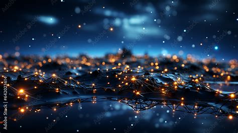 Fibre Technology 3d Background Illustration Global Data Network Big