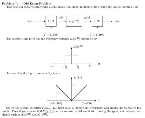 Solved This Problem Concerns Processing A Continuous Time Chegg