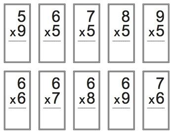 Two Sided Multiplication Flash Cards By Lynn Saenz Tpt