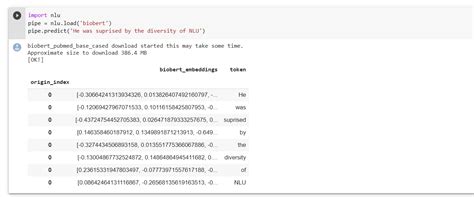 1 Line To Biobert Word Embeddings With Nlu In Python By Christian Kasim Loan Spark Nlp Jan