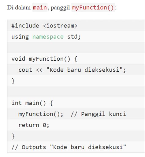 Definisi Fungsi Dan Contoh Program C