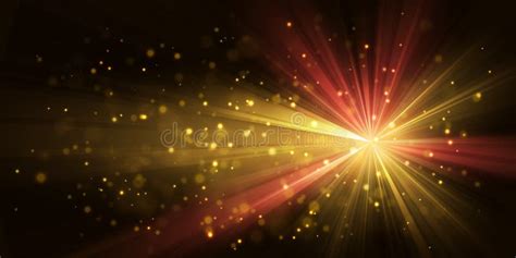 Bright Flash Effect With Rays And Glare Light Light Blur Effect Stock Illustration