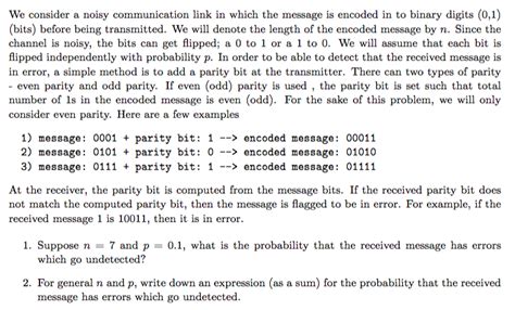 We Consider A Noisy Communication Link In Which The