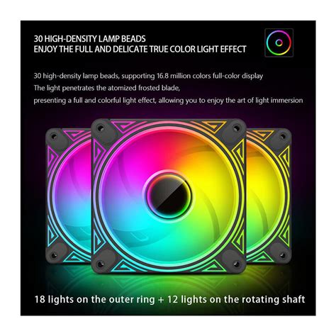 Coolmoon Dm1 12cm Kasa Fanı 5v 3pin Argb Aura Sync 12v 4pin Pwm