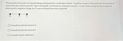 Solved Three Points A B And C Are Located Along A Chegg