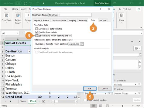 Refresh Pivot Table Customguide