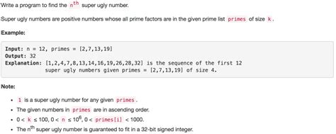 Leetcode 313 Super Ugly Number Snailtyan