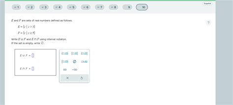 Solved E And F Are Sets Of Real Numbers Defined As Follows Chegg