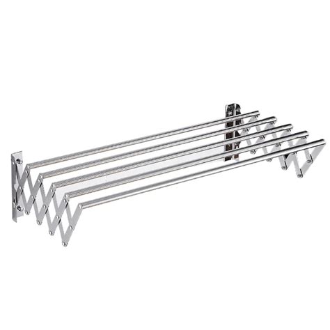 Алуминиева сушилня за дрехи прибираща се с приставка за стена 60 см