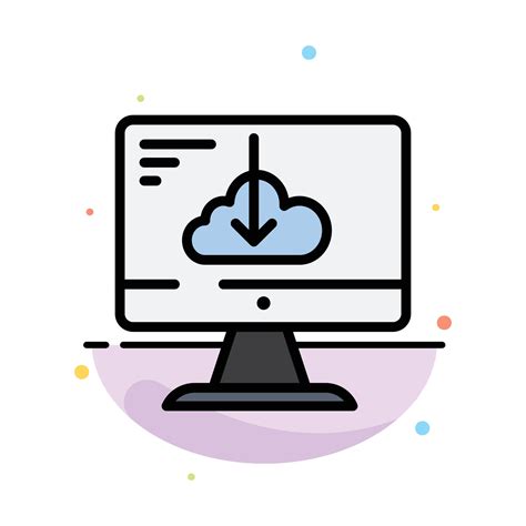 Cloud Download Driver Install Installation Abstract Flat Color Icon Template 13177075 Vector Art