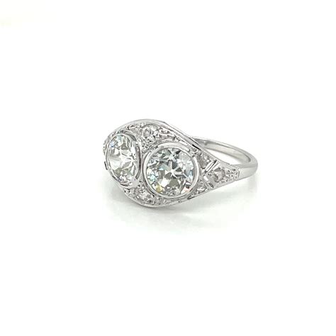 Art Deco 245 Carat Diamond Plaque Filigree Ring For Sale At 1stdibs