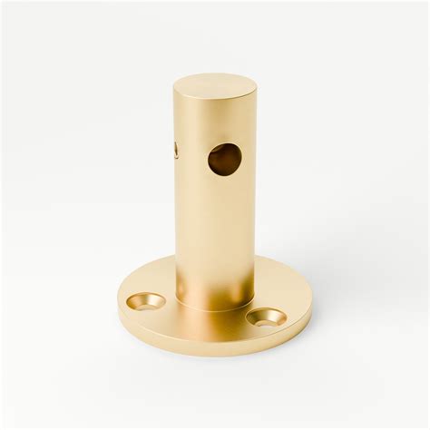 Gallery Rail End Bracket Satin Brushed Brass 1 4 Od