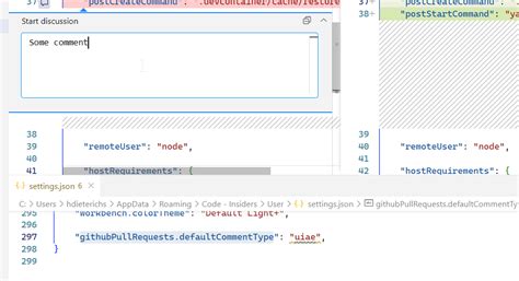 Setting An Invalid Value Of GithubPullRequests DefaultCommentType Bricks The Comment Editor