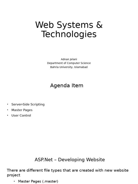 Wst Lecture 12 Server Side Scripting Consistent Look And Feel