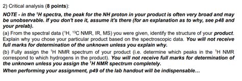 Solved Experiment 4 Unknown Lab Part 2 Reductive