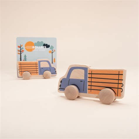 Blue Truck Wooden Push Toy Uncle Goose
