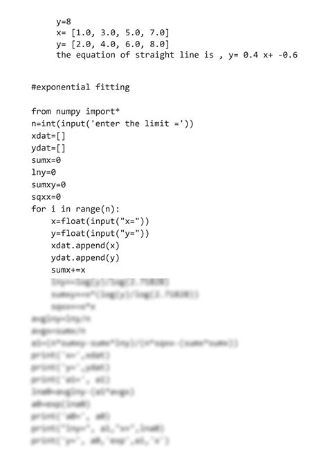 SOLUTION Exponential Fitting Python Studypool
