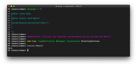 Ejecutar Código En C Desde Powershell En Macos Operating Systems