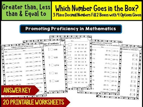 Which Number Goes In The Box 3 Place Decimal Numbers Fill 2 Boxes With