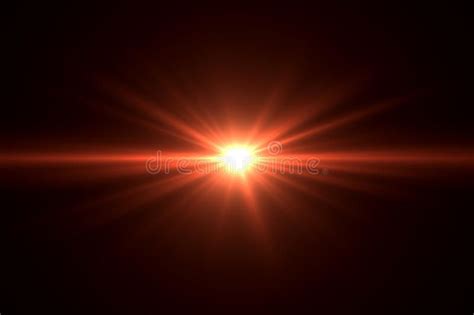 Lens Flare Effect In Space 3d Render Spon Flare Lens Effect