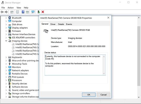Intel R RealSense TM Camera Problem Microsoft Community