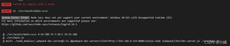 Node Sass Does Not Yet Support Your Current Environment Windows 64 Bit