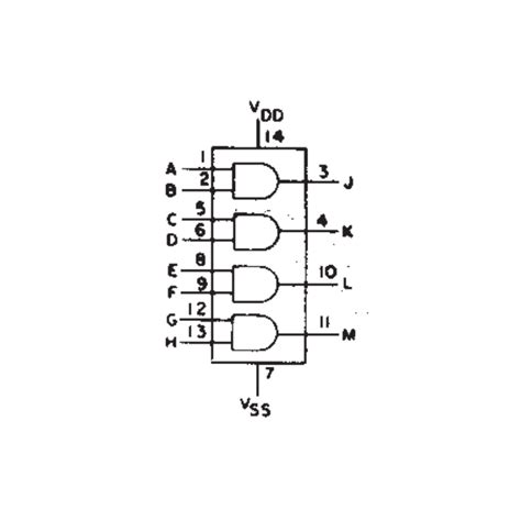 Cd4081 4x And Gates 2 Inputs Dip 14