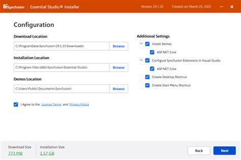 Installing Syncfusion ASP.NET CORE web installer - Syncfusion