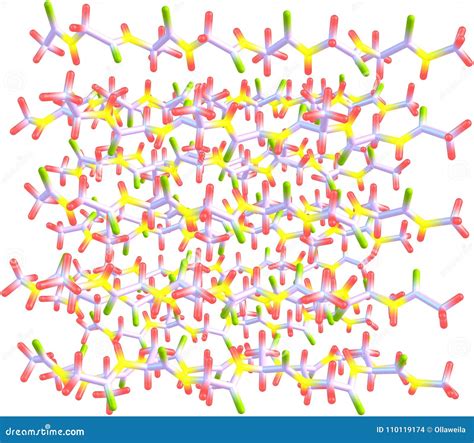 Fibroin Molecular Structure Isolated On White Background Royalty Free