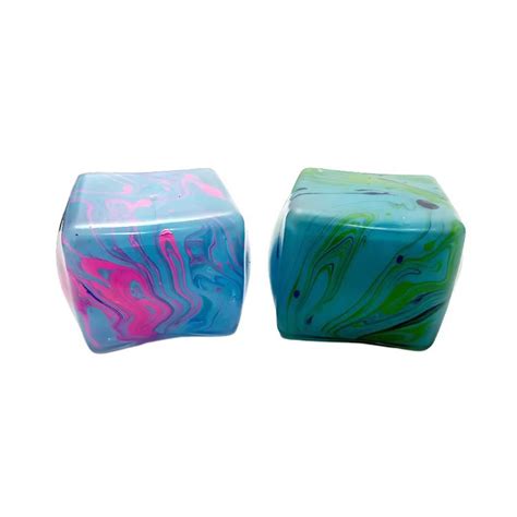 Colorful Marble Squishy Cube Toy Soft Tpr Fidget Toys Wencai