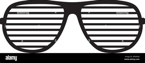 Striped Sunglasses Black And White Vector Illustration Stock Vector Image And Art Alamy
