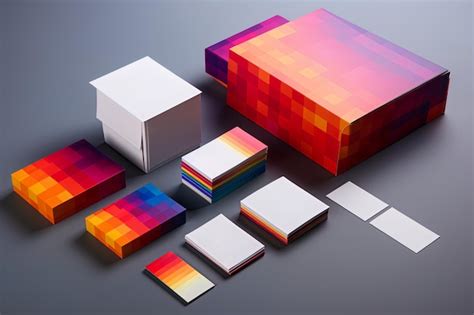 Premium Ai Image Bold And Vibrant Business Cards And Packaging Visual