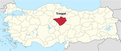 Yozgat Map Turkey
