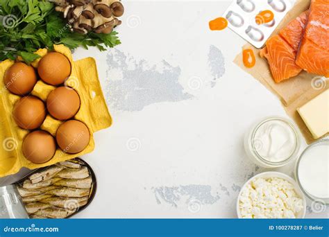 Natural Sources Of Vitamin D Stock Image Image Of Group Important