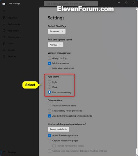 Change Task Manager Theme In Windows 11 Windows 11 Forum