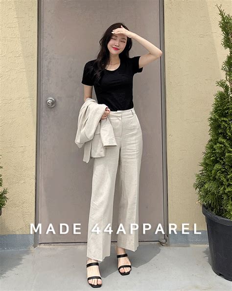 키작녀 Xxs Xs사이즈 [44made] 앤디 썸머 워싱린넨 팬츠 2color 기장무료수선 에이블리