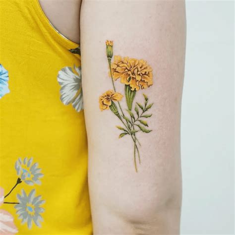 205 Adorable Marigold Tattoos Ideas 2024 Tattoosboygirl