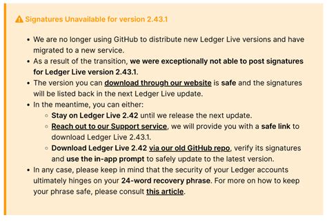 Ledger Lives Signatures Issue Ledgerhq Ledger Live Github