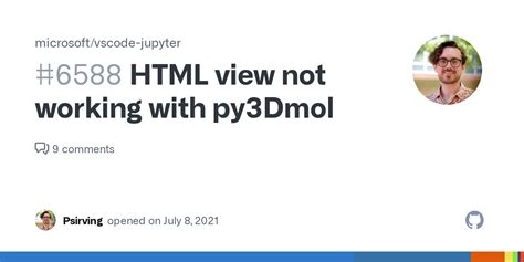 Html View Not Working With Py3dmol · Issue 6588 · Microsoftvscode Jupyter · Github