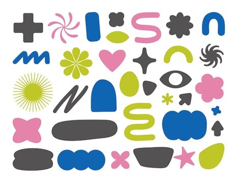 Premium Vector Abstract Shapes And Blobs Isolated On White Background Vector Illustration With