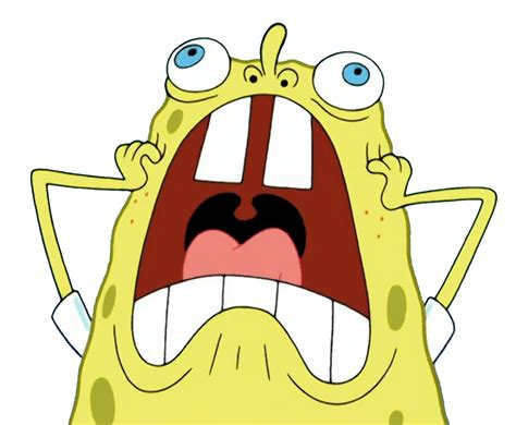 Spongebob Screaming Then Running Away Imwghh