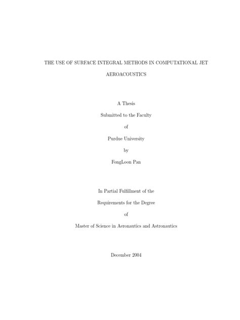 The Use Of Surface Integral Methods In Computational Jet Aeroacoustics Pdf Computational