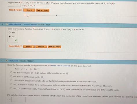 Solved Suppose That 2 Sf X S5 For All Values Of X What Are