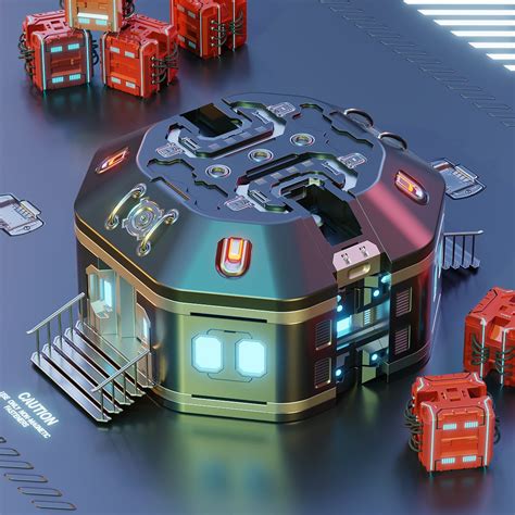 Simple Scifi Design Hardops Boxcutter Decalmachine R Blender