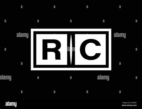 Initial Monogram Letter R C Logo Design Vector Template R C Letter Logo Design Stock Vector