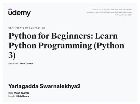 y swarna lekhya on linkedin udemy course completion certificate