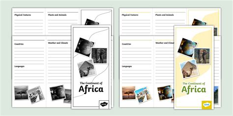 Ks2 The Continent Of Africa Leaflet Template Teacher Made