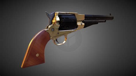 1858 Remington Revolver Buy Royalty Free 3d Model By Ludichris