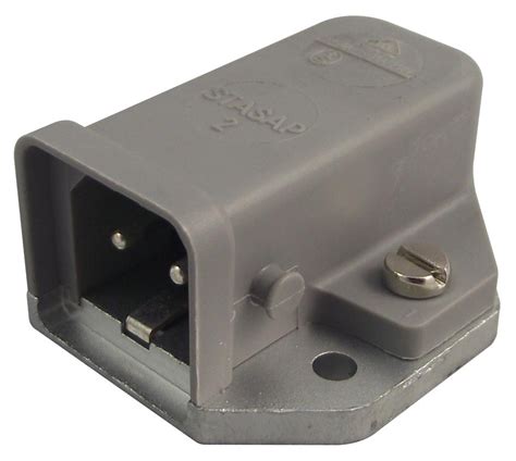 Stasap2 Hirschmann Rectangular Power Connector 2 Contacts Pcb Mount