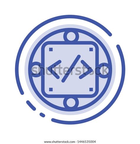 Code Custom Implementation Management Product Blue Stock Vector